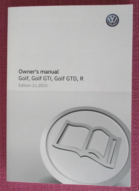VW VOLKSWAGEN GOLF/ Golf Gti/ R/ Golf Gtd (2013 - 2016) Handbook ...