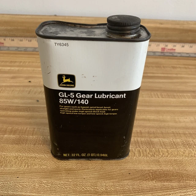 VINTAGE JOHN DEERE Quart gl-5 gear Lubricant metal can 80w/90 Full Oem ...