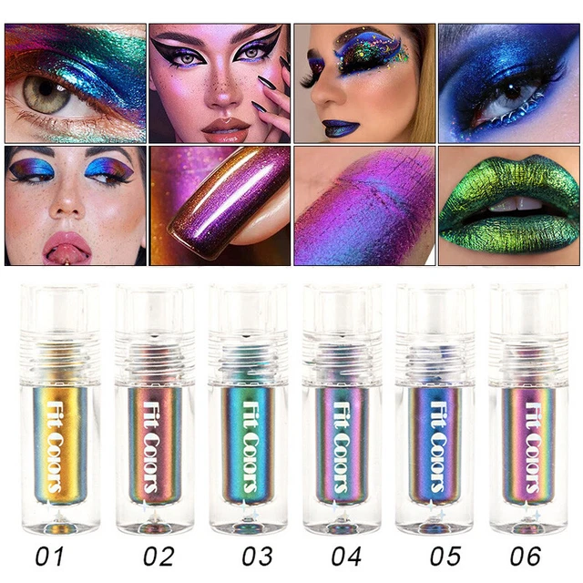 NEW CHAMELEON MULTI Chrome Liquid Eyeshadow Eye Mirror Powder Glitter ...