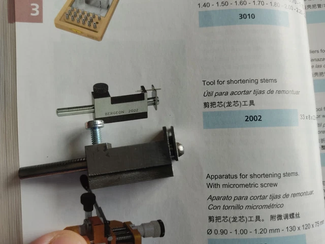2002 BERGEON TOOL for shortening stems £44.36 - PicClick UK