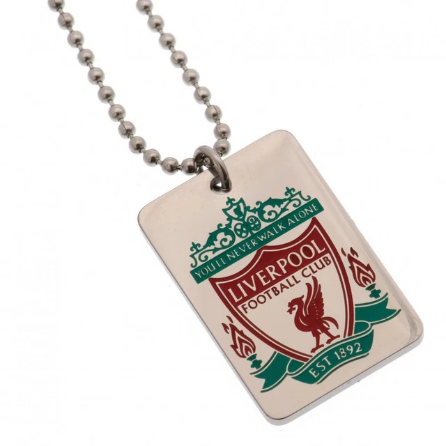 LIVERPOOL FC ENAMEL Crest Dog Tag & Chain £18.99 - PicClick UK