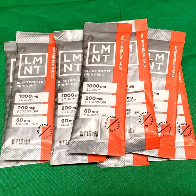 LMNT 10-PACK ELECTROLYTE WATERMELON SALT Keto drink Potassium Magnesium ...