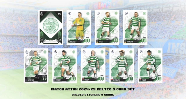 TOPPS MATCH ATTAX 2024/25 2025 Celtic Full Team Set All 9 Base Cards £4 ...