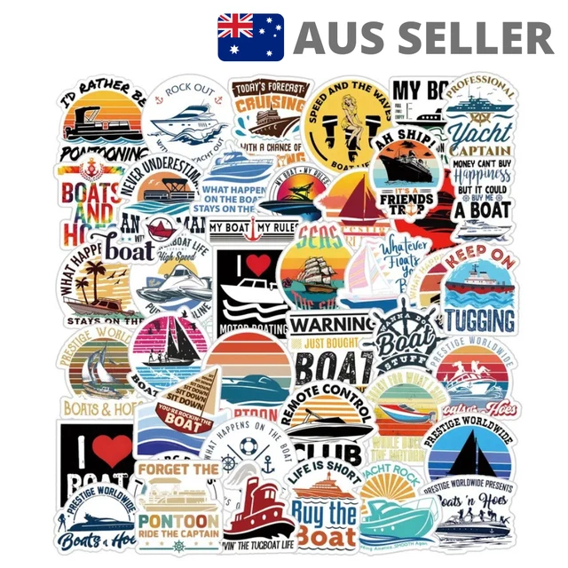BOAT SEA BOATING Sailing Yacht Cruise Lover Stickers | Pack of 60 ...