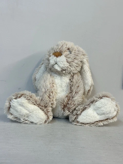 MELISSA & DOUG Plush Bunny Rabbit Soft Toy Grey Cream Floppy Ears 9” £ ...
