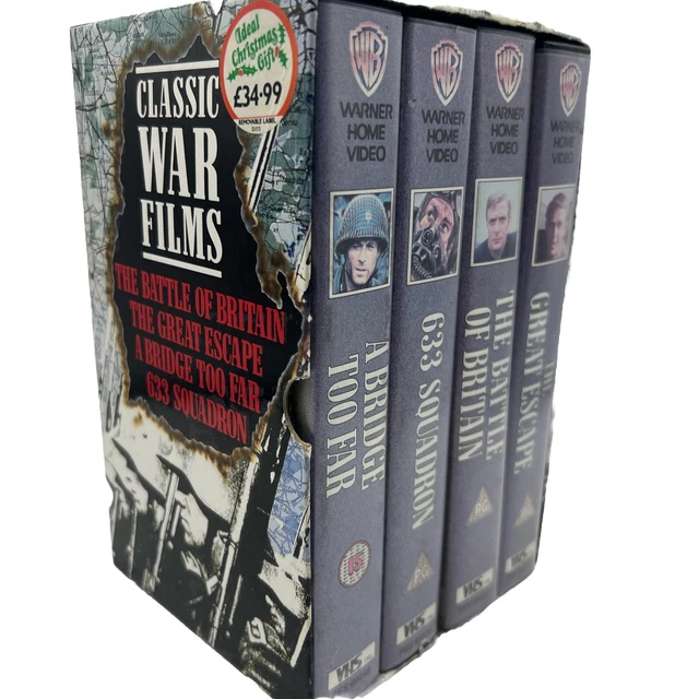 WAR VHS BOXSET Great Escape Bridge Too far battle Of Britain 633 squadron £5.99 - PicClick UK