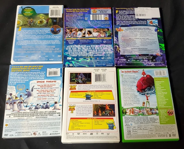 DISNEY DVD LOT Happy Feet Finding Nemo Bugs Life TOy Story 2 £17.09 ...