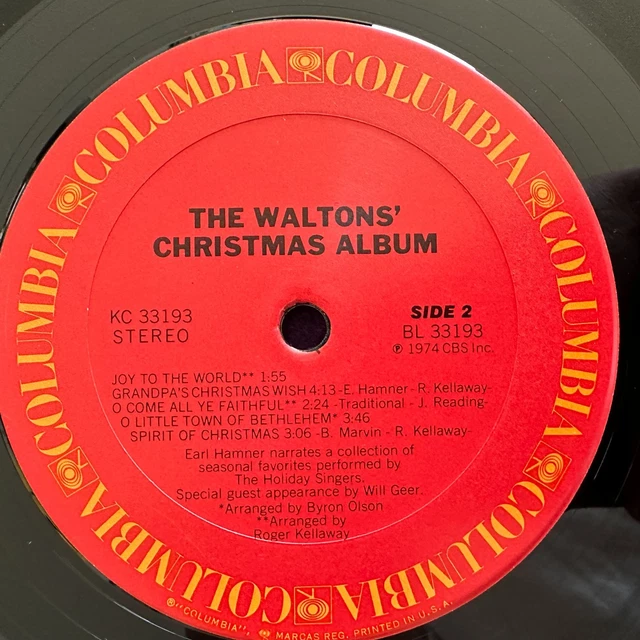 THE WALTONS CHRISTMAS Album LP '74 COLUMBIA Stereo 1A Tested EX £12.47 ...