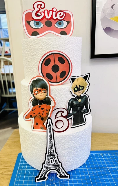 Miraculous Lady Bug And Cat Noir Inspired Cake Toppers Any Age And Name £7 5199