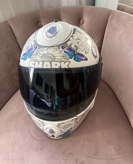 SHARK LADIES MOTORCYCLE Helmet S800 Butterfly Nacre by Spigaw Size S 55 ...