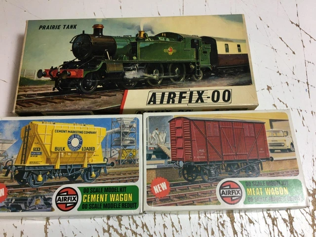 / GWR 5101 Steam Locomotive & 2 Wagons Airfix model kits OO Gauge ...