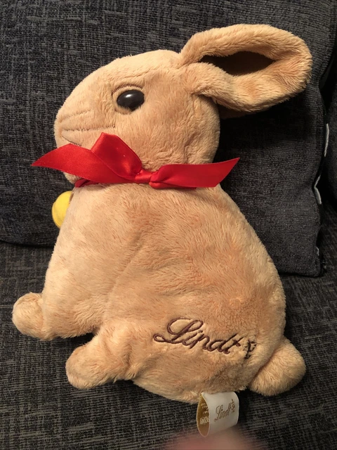 LINDT RABBIT / BUNNY SOFT TOY / PLUSH - 24cm TALL - ZIP POCKET ON BASE £7.99 - PicClick UK