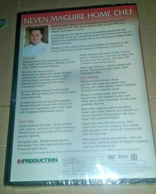 NEVEN MAGUIRE HOME CHEF RTE UKTV FOOD UK/EU IVA INC REG 0 DVD di cucina ...