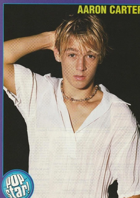 AARON CARTER MAGAZINE pinup clipping Popstar white shirt £3.30 ...