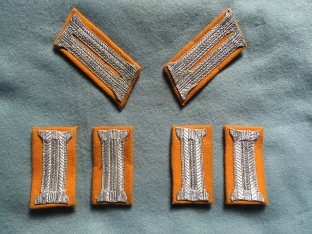 WW2 GERMAN CAVALRY Rank Collar & Cuff Uniform Waffenrock Insignia Set ...