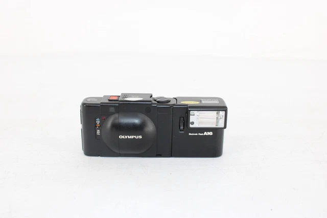 F OLYMPUS XA 35mm Film Camera w/ A16 Electronic Flash & Case - Not ...