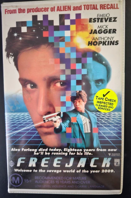 VHS FREEJACK EX Rental 1992 Emilio Estevez - Mick Jager Big Box ...