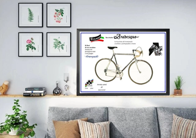 COLNAGO ARABESQUE ICONIC Wall Poster A4 Bike Campagnolo C Super Record ...