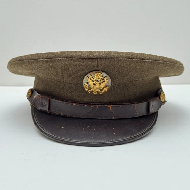 WWII ARMY ENLISTED Wool Dress Hat NAMED 41st Infantry Division Soldier ...