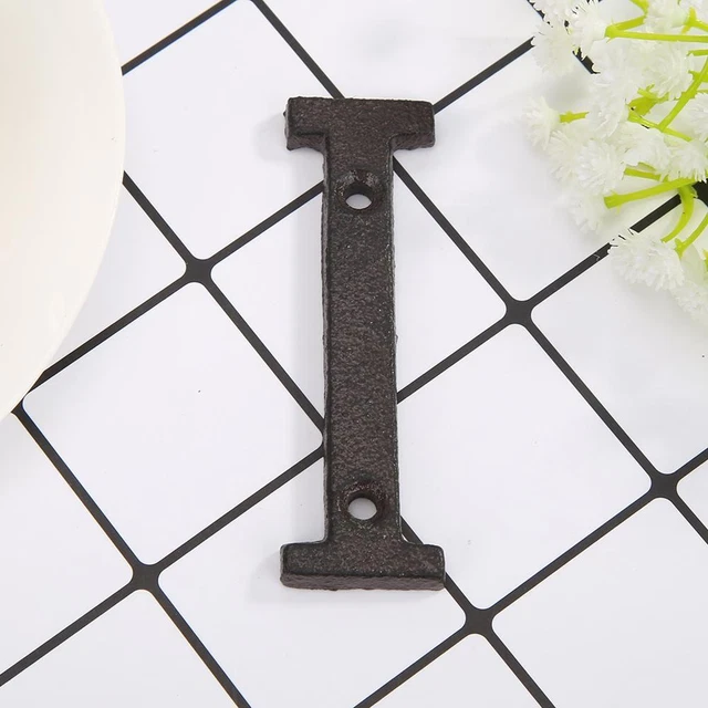 METAL LETTERS CAST Iron House Sign Doorplate DIY Cafe Wall Decoration ...