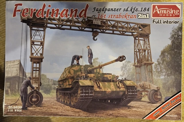 GERMAN HEAVY TANK Destroyer Ferdinand Full Interior&16t Strabokran ...