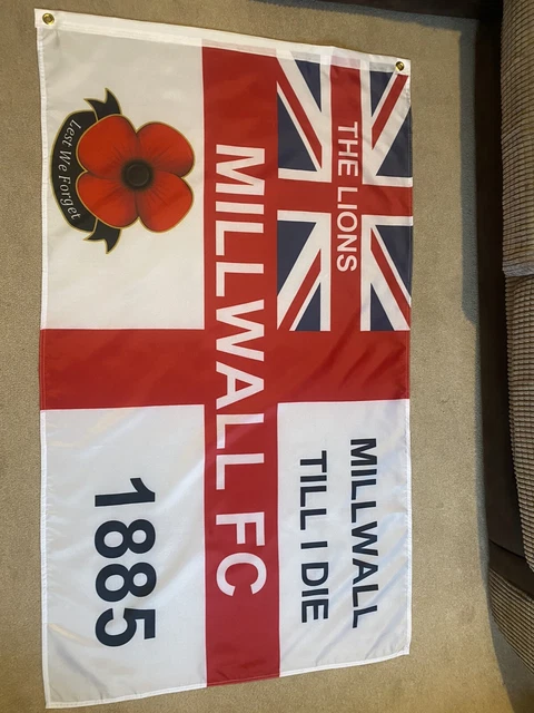 MILLWALL FC FLAG 5ft by 3ft - Millwall Football Club Flag Large Brand ...