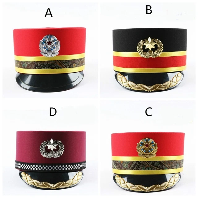 MEN MILITARY COSTUME Top Hat Performance Solider Cap Fancy Dress Hotel ...