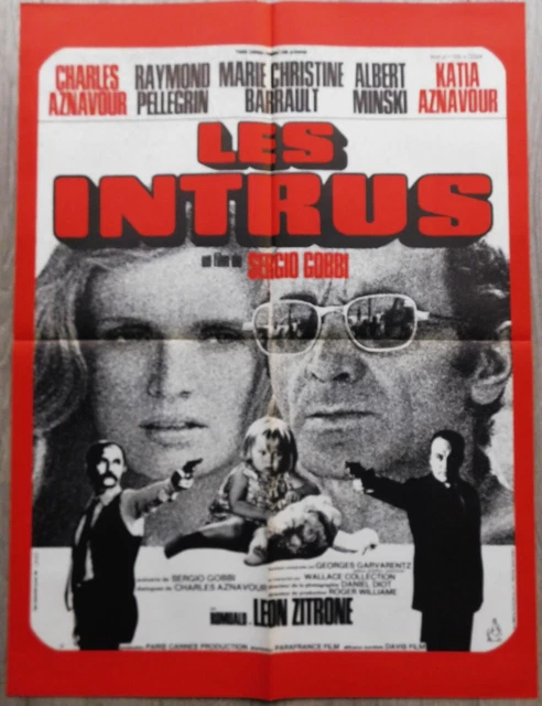 LES INTRUS AFFICHE ORIGINALE Poster 60x80cm 23"32 1972 Gobbi Charles ...