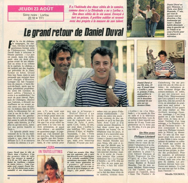 COUPURE DE PRESSE Clipping 1990 Daniel Duval (1 page 1/2) EUR 5,00 ...