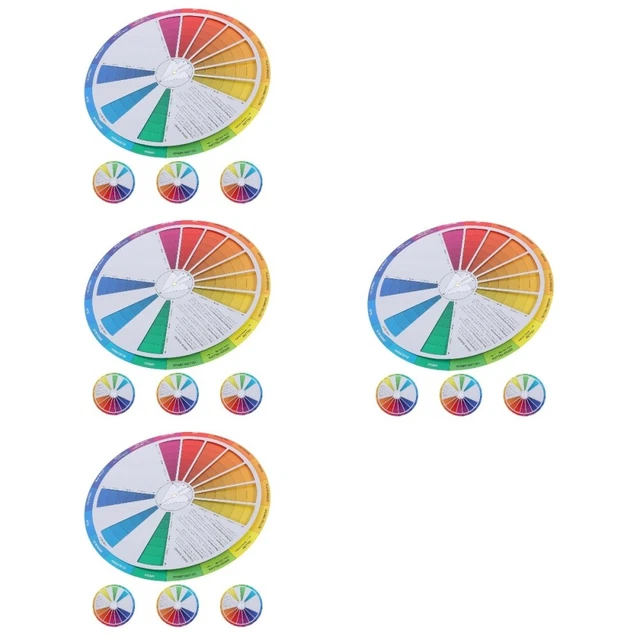 4 PACK COLOR Wheel Template Circle Chart Wheels Painters Card Gradient £38.45 - PicClick UK