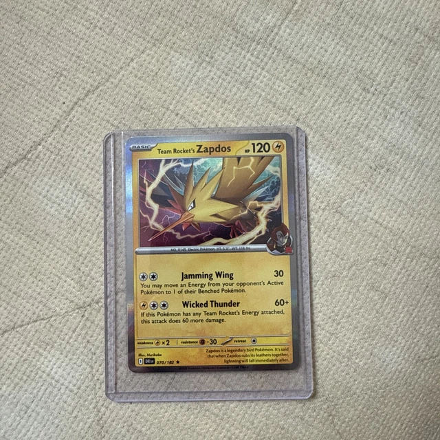 POKÉMON TEAM ROCKETS Zapdos 070/182 Destined Rivals Stamp Promo Asia ...