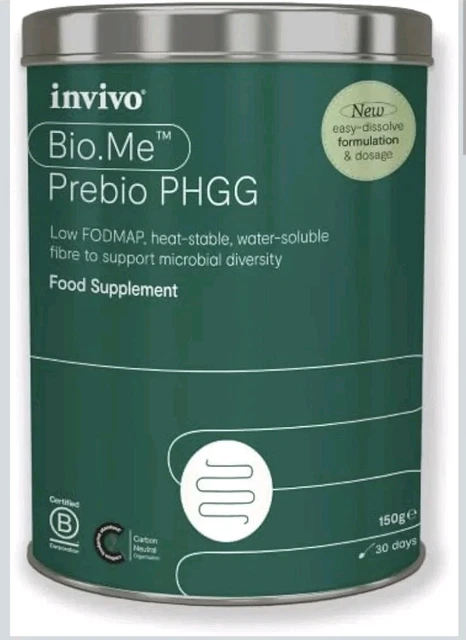 BIO.ME PREBIOTIC PHGG Fibre Supplement ~ 150g Tin/ Water Soluble ~ 30 ...