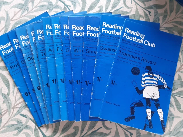 READING FC HOME football programmes 1970/71 - you choose £2.79 ...
