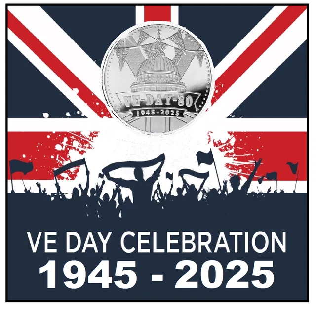 VE DAY 80TH Anniversary 2025 Silver Plated Coin, BRAND NEW (ONLY 1 ...