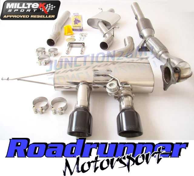 MILLTEK GOLF R MK6 Exhaust System Resonated Inc Downpipe Sports Cat ...