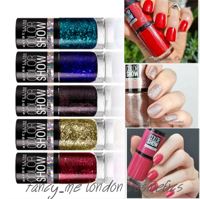 MAYBELLINE COLOR SHOW/ 60 Seconds/ Colorama NAIL POLISH Fast dry NEW £3 ...