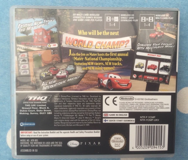 🌟CARS MATER🌟NINTENDO DS/LITE/DSI/XL/2DS/3DS🌟COMPLETE🌟FAST UK🇬🇧POSTAGE🌟 ...