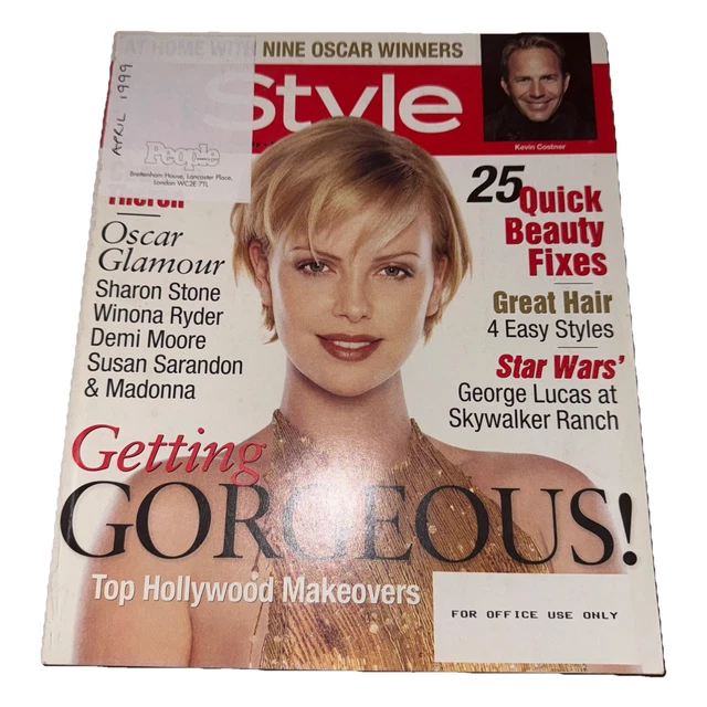 CHARLIZE THERON APRIL 1999 IN STYLE Magazine £14.00 - PicClick UK