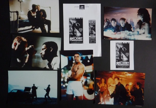 RICOCHET PRESS SHEET And Press Photos Denzel Washington Ice T John ...