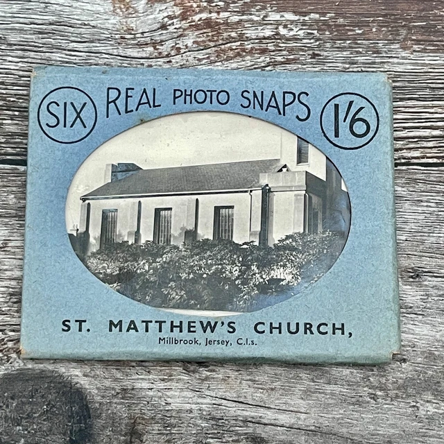 SIX VRAIES PHOTOS snaps maillot église Saint-Matthieu comme mini cartes ...