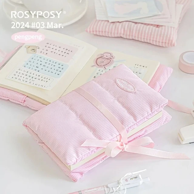 BABY BLUE/PINK RIBBON Notebook Diy Stationery 2024 Blank Book Student ...