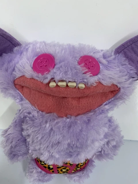 FUGGLER GRIN GRIN Budgie Purple Lilac Funny Ugly Monster Toy Plush £9. ...