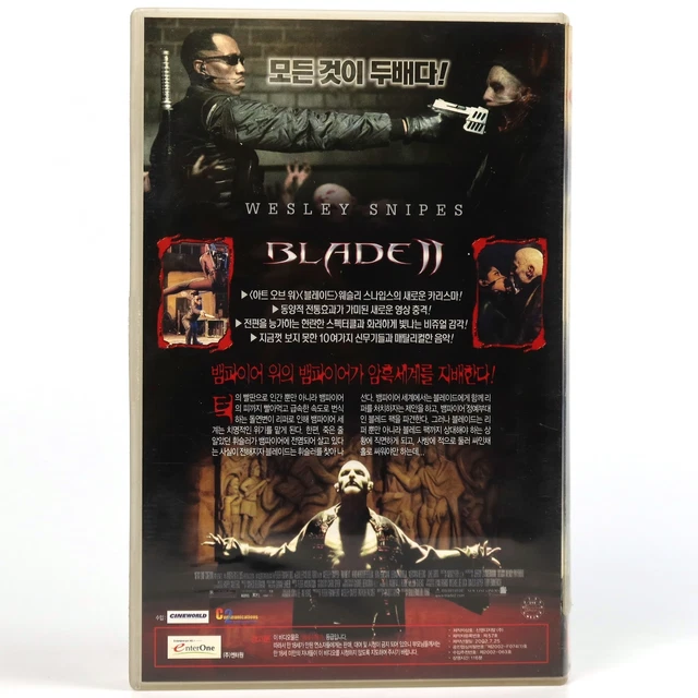 BLADE II (2002) Korean VHS Rental [NTSC] Korea Horror Vampire Wesley Snipes £40.06 - PicClick UK
