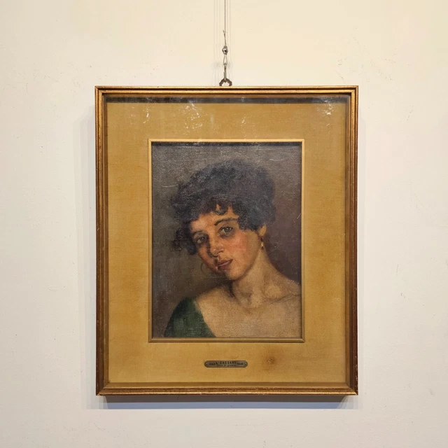 PEINTURE FEMME NOBLE Huile sur Toile Artiste Carina Xx Siècle EUR 150 ...