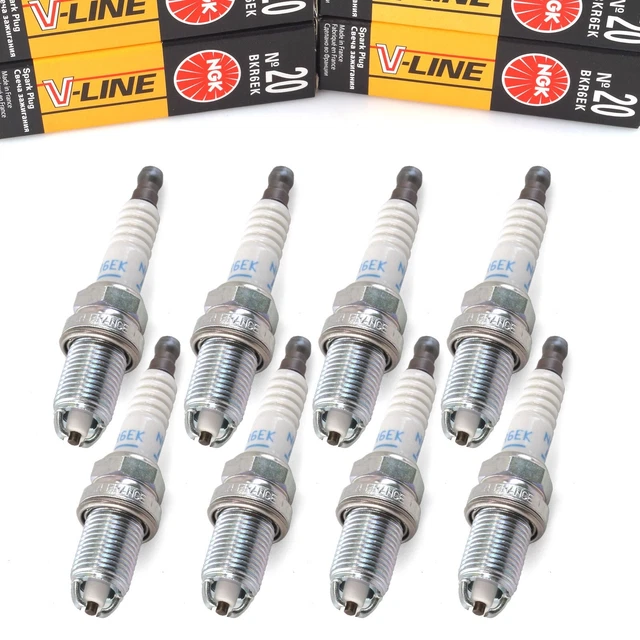 8X NGK BOUGIES BKR6EK 4388 V-Line 20 pour BMW 5er E34 E39 535i 540i V8 ...