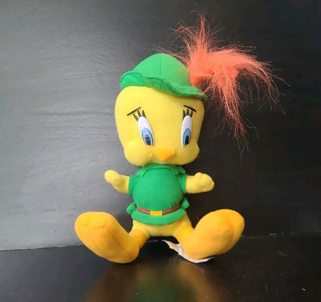 VINTAGE 1998 TWEETY Pie Bird Robin Hood Plush Toy 11" Looney Tunes Play ...
