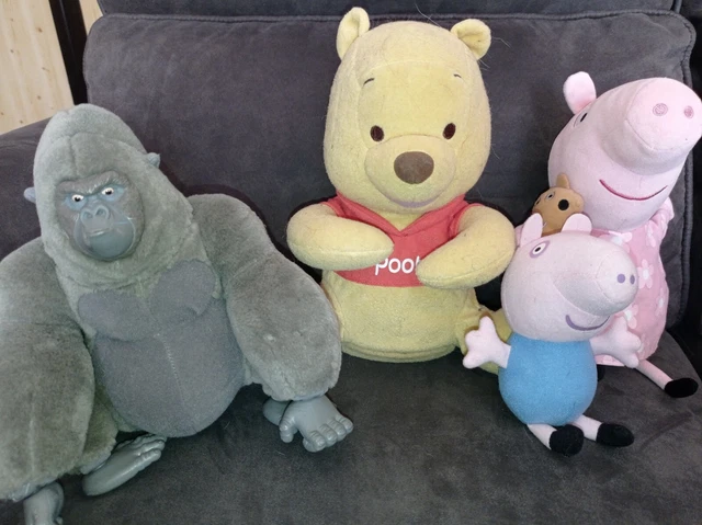 DISNEY TARZAN PELUCHES KERCHAK Gorilla + TY Peppa Pig + Winnie Pooh ...
