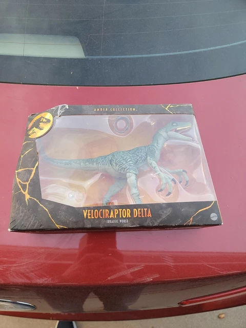 JURASSIC WORLD AMBER Collection Velociraptor Delta 6 pollici dinosauro ...
