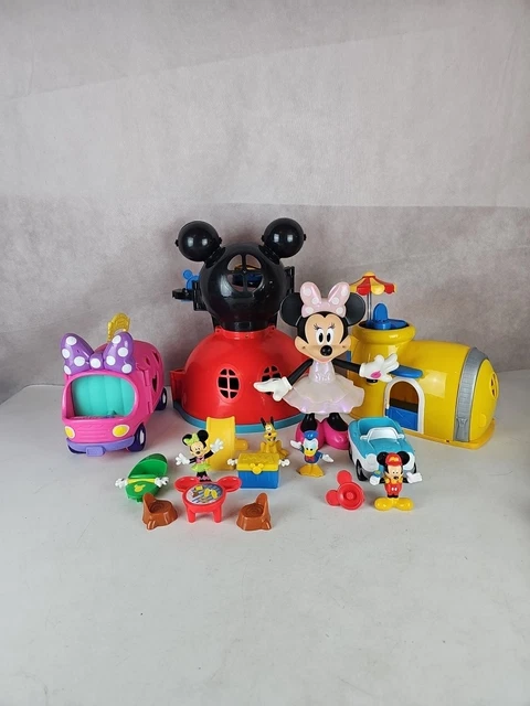 MICKEY MOUSE CLUBHOUSE Playset, Disney, Figures, Boot House, Minnie's ...