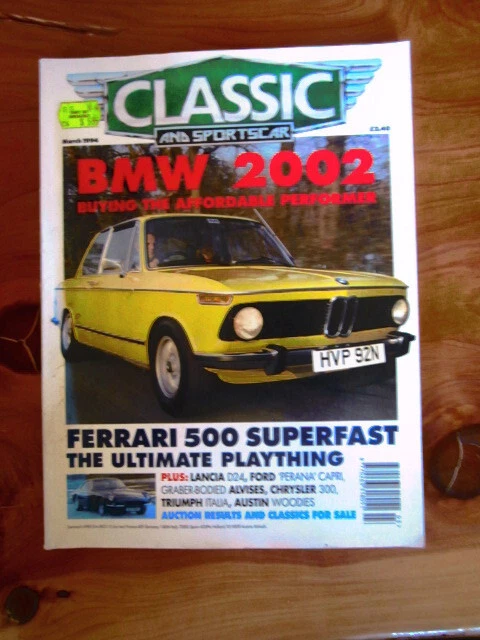 MAGAZINE CLASSIC AND Sportscar March 1994 Great ** Must See EUR 1,81 ...